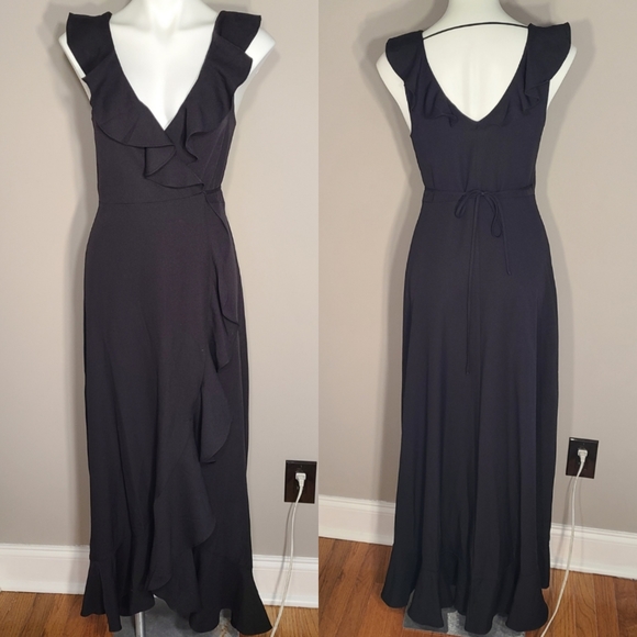 Leith | Dresses | Leith Ruffle Maxi Wrap Dress | Poshmark